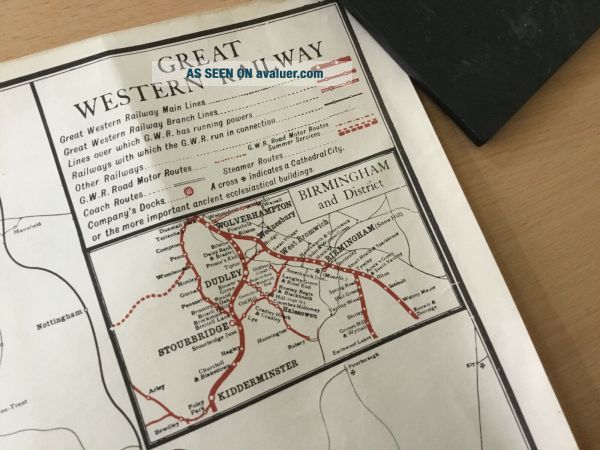 GWR MAP OF SYSTEM STEAM LOCOMOTIVE ERA | #46416454