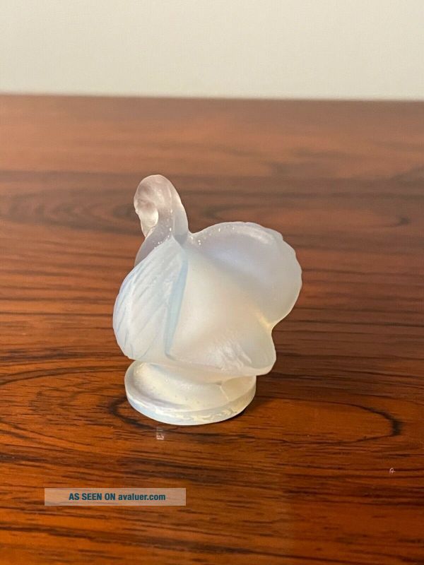 Vintage Signed Sabino France Opalescent Art Glass Swan Figurine | #46599118