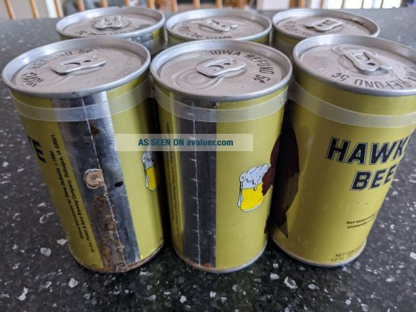 Vintage 6 Pack 1980 University Of IOWA HAWKEYES Football Steel Beer ...