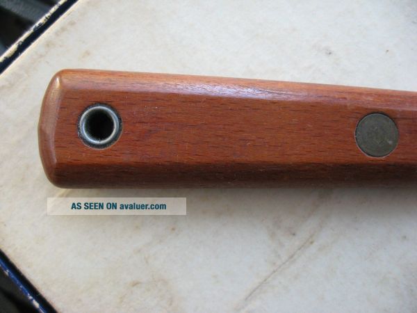 Vintage Red Devil 7 1/4 " Wood Handle Putty Knife | #46733250