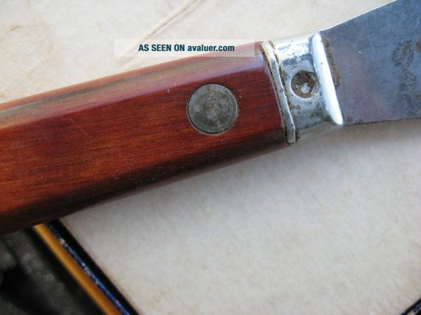 Vintage Red Devil 7 1/4 " Wood Handle Putty Knife | #46733250