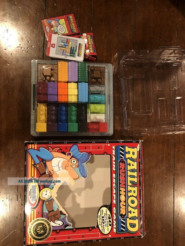 Vintage Railroad Rush Hour Train Escape Strategy Board Game By Binary ...