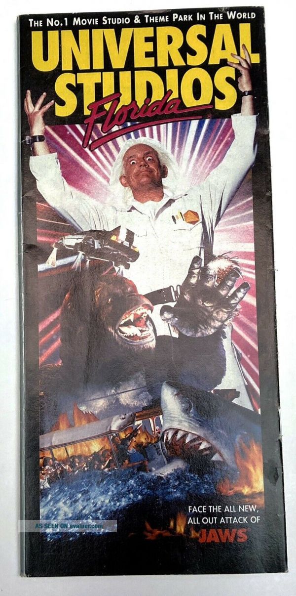 Vintage UNIVERSAL STUDIOS FLORIDA Brochure Theme Park Pamphlet 1995 ...