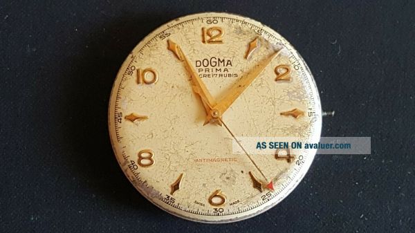 VINTAGE RARE Swiss Made Dogma Prima Ancre 17 Rubis Watch Check It ...