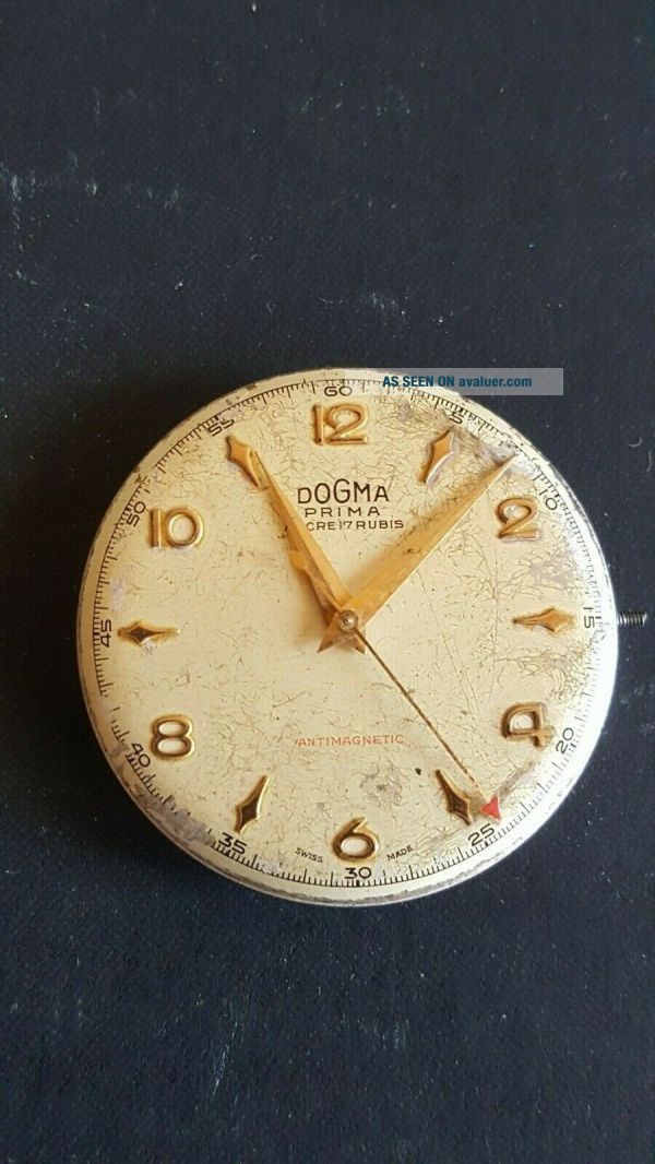VINTAGE RARE Swiss Made Dogma Prima Ancre 17 Rubis Watch Check It ...