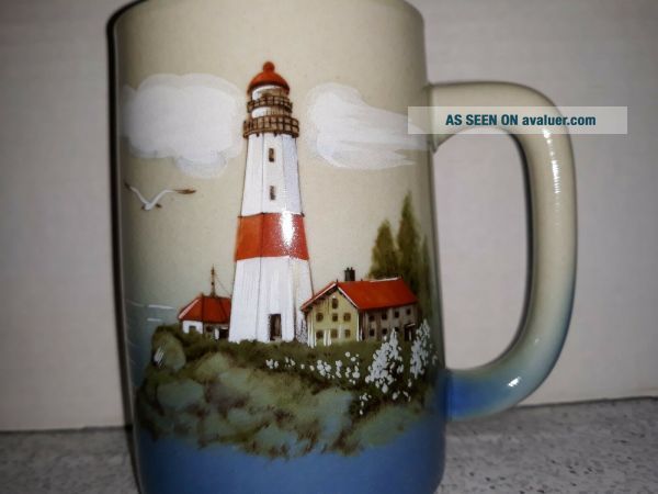 Vintage OTAGIRI Nautical Coffee Mug Tea Cup Lighthouse Sailboats ...