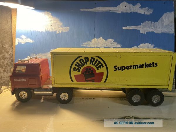 Vintage ERTL Shop Rite Supermarkets Grocery Store Pressed Steel Tractor ...