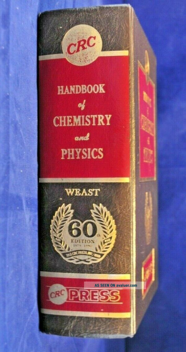 Vintage 1979 CRC Handbook Of Chemistry And Physics 60TH Edition ...
