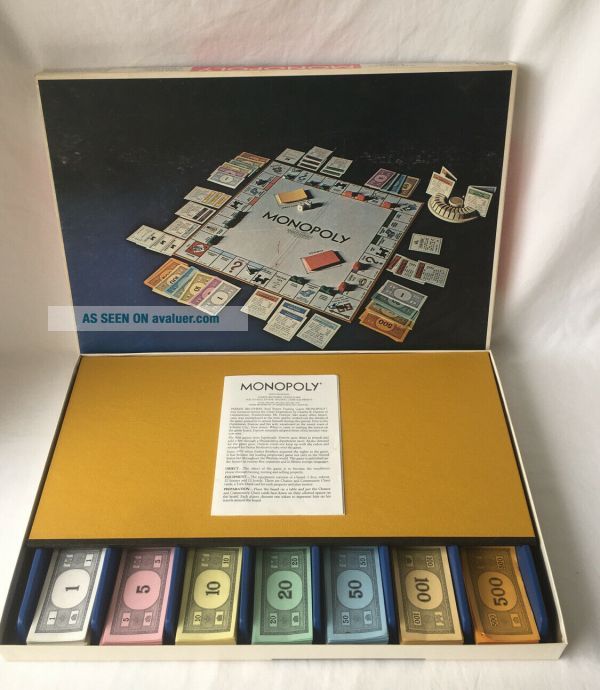 Vintage 1974 MONOPOLY Board Game ANNIVERSARY EDITION Parker Brothers ...