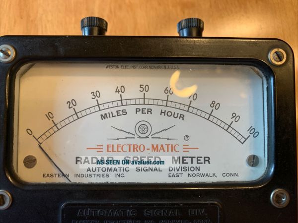 Vintage Police Radar Speed Meter 1950 - 60’s Electro - Matic Eastern ...