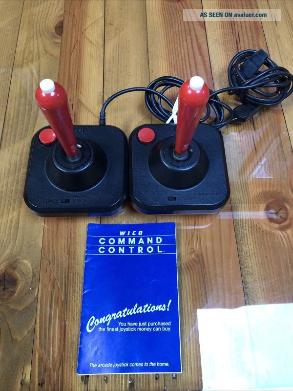 2 Vintage Wico Command Control Joystick Atari 2600 & Commodore 64 ...