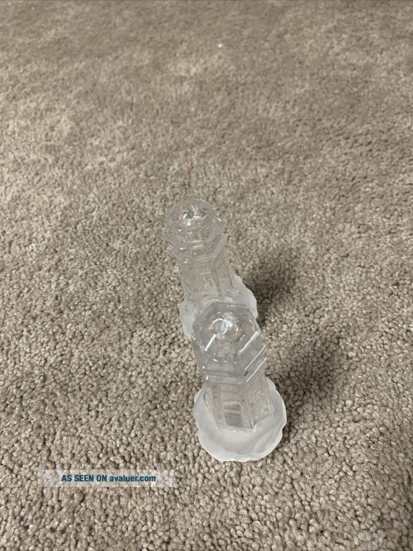 Vintage Glass Lighthouse With Waves Salt And Pepper Shakers | #46859811