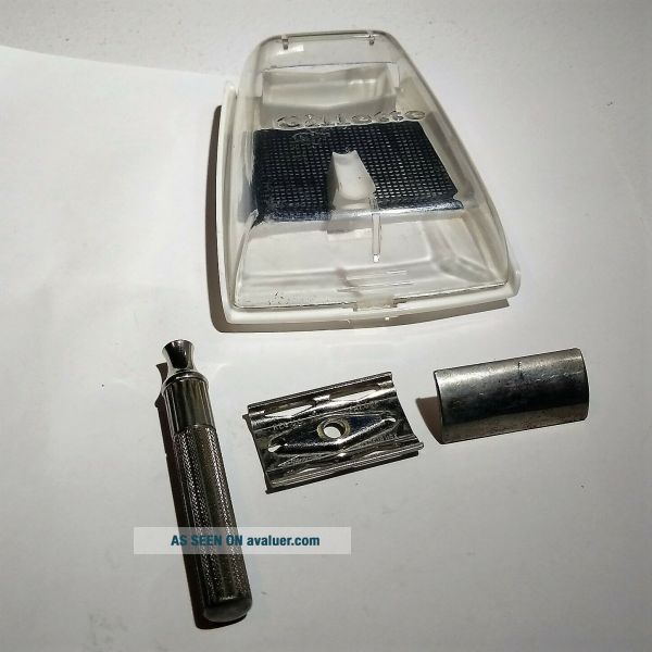 Vintage Gillette Single Blade Safety Razor With Case | #46739874