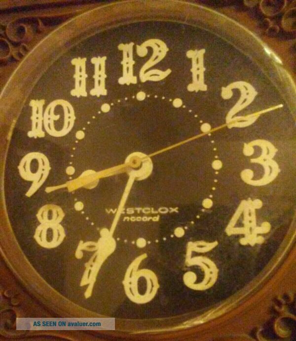 Vintage WestClox NoCord Clock With Coffee Grinder Mill Battery Wall ...