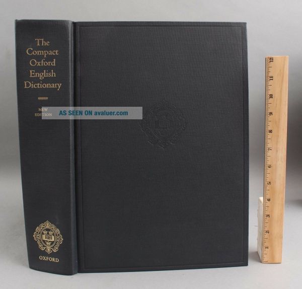 1991 The Compact Oxford English Dictionary 2nd Edition Weiner JA ...