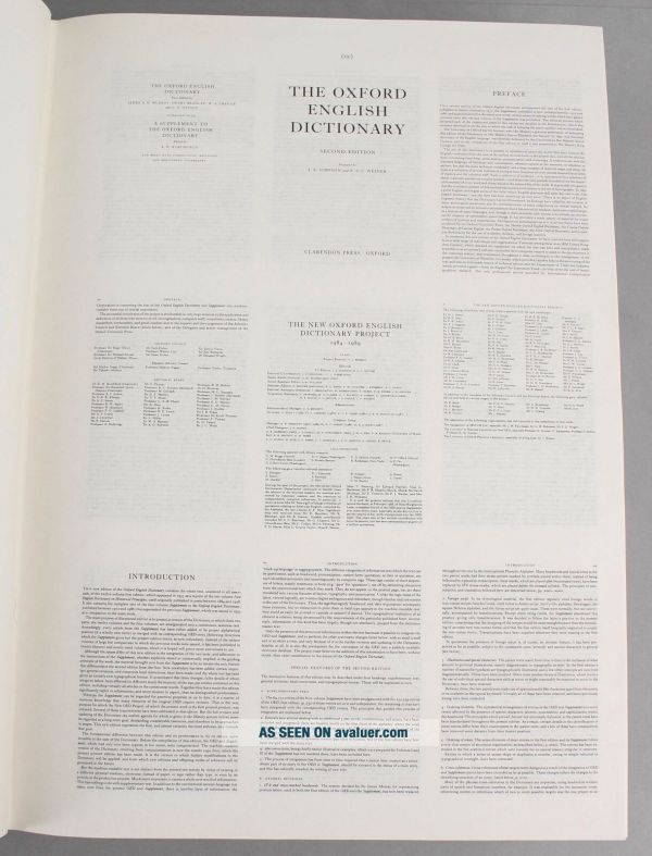 1991 The Compact Oxford English Dictionary 2nd Edition Weiner JA ...