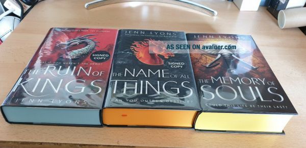 Jenn Lyons: THE RUIN OF KINGS/NAME OF ALL THINGS/MEMORY OF SOULS SIGNED ...