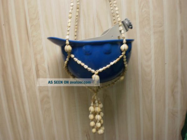 VINTAGE SEA SHELL PLANT HANGER 38 " IN LENGTH SHELL PLANT POT HOLDER ...