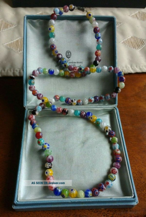 Stunning Vintage Hand Made Italian Venetian Millefiori Glass Beaded ...