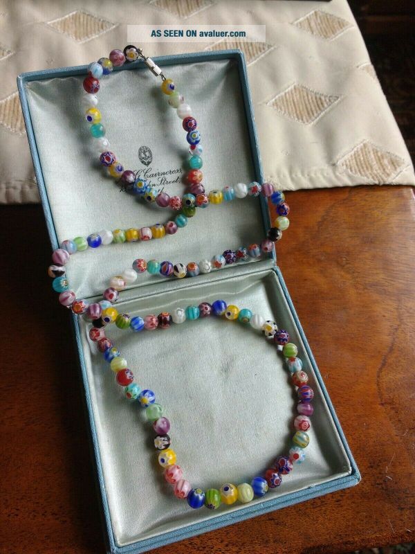 Stunning Vintage Hand Made Italian Venetian Millefiori Glass Beaded ...