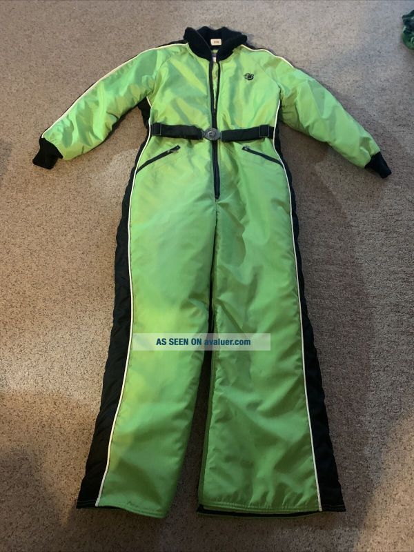 Vintage Arctic Cat Men ' S Snowmobile Snow Suit Green Arctic Wear Size ...