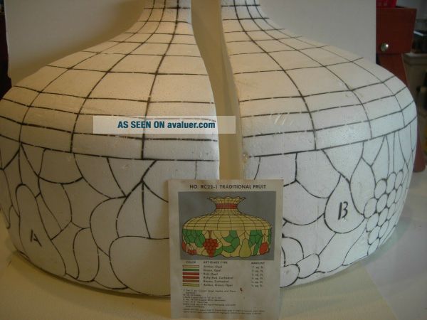 Vintage Worden Tiffany Style Stained Glass Lamp Kit RC22 - 1 ...