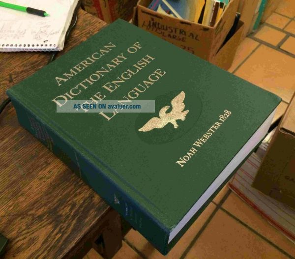 American Dictionary Of The English Language FACSIMILE FIRST 1980 Noah ...