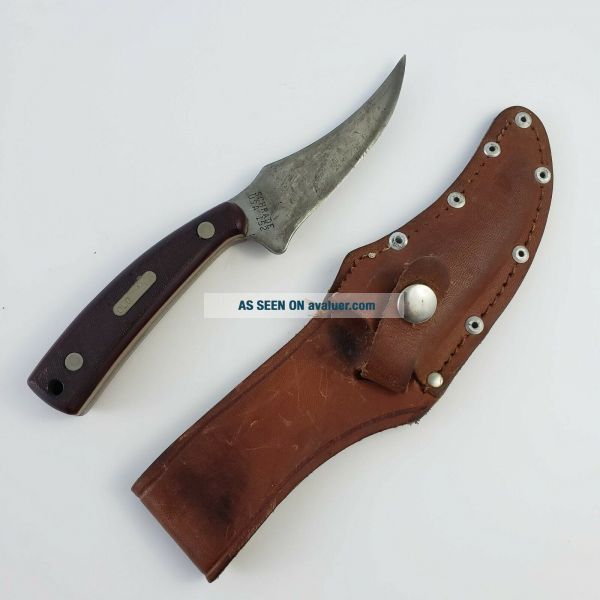 Vintage Schrade 152 USA Old Timer Sharpfinger Hunting Knife Leather ...