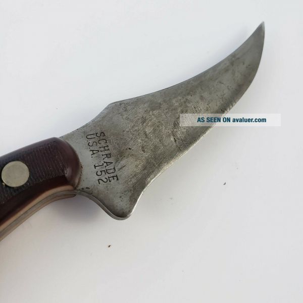 Vintage Schrade 152 USA Old Timer Sharpfinger Hunting Knife Leather ...
