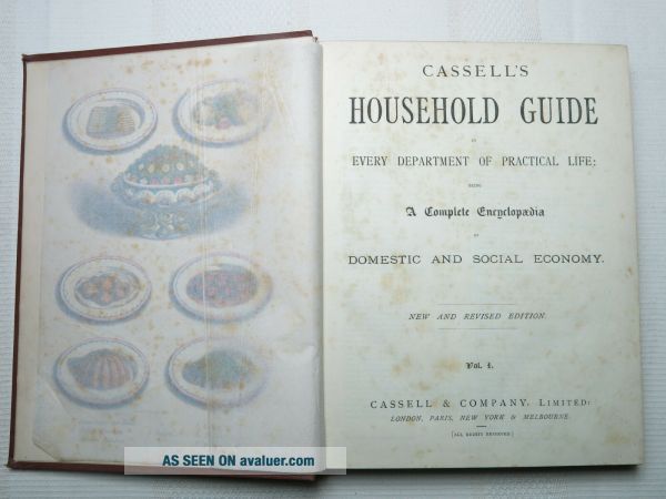 Cassell ' S Household Guide 4 Volumes 1880 A Complete Encyclopaedia ...