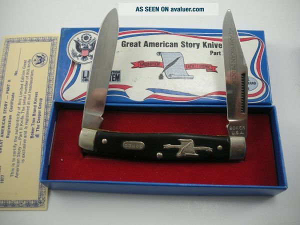 NOS VINTAGE BOKER STORY KNIFE W/ BOX MONROE DOCTRINE | #47099327