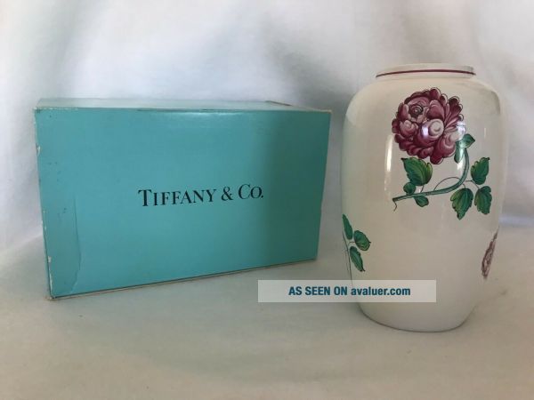 VINTAGE CERAMIC TIFFANY & CO STRASBOURG FLOWERS VASE | #47151239