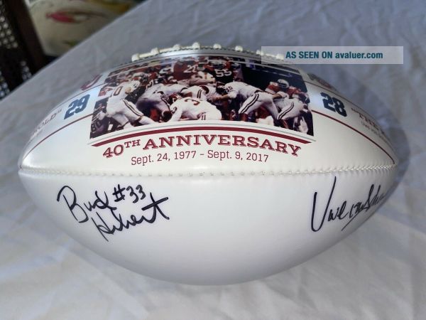 RARE Signed Football OU Oklahoma & Ohio State BUD HEBERT & UWE VON ...
