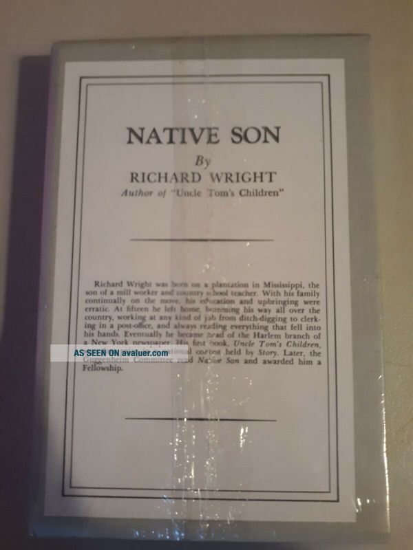 Native Son Richard Wright First Edition Library 1st Edition Facsimile ...