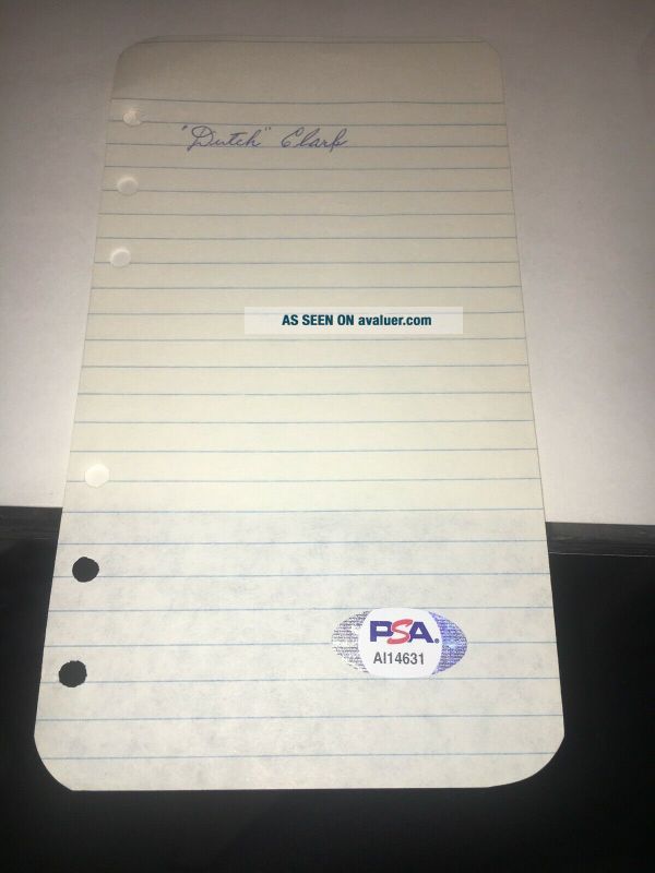 Earl Dutch Clark Pro Football Hall Of Famer Signed Album Sheet | #47115654