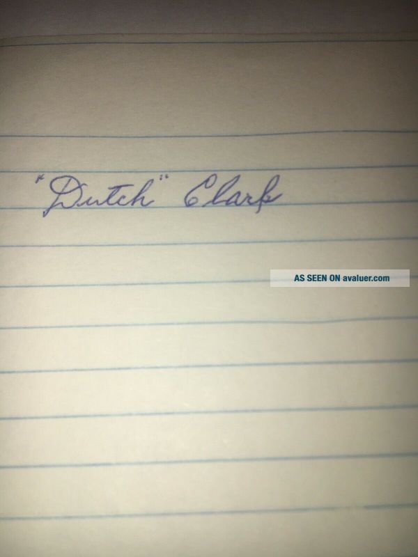 Earl Dutch Clark Pro Football Hall Of Famer Signed Album Sheet | #47115654