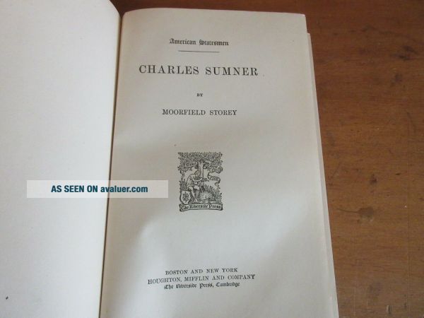 Old LIFE OF CHARLES SUMNER Book SLAVERY CIVIL WAR ABRAHAM LINCOLN ...