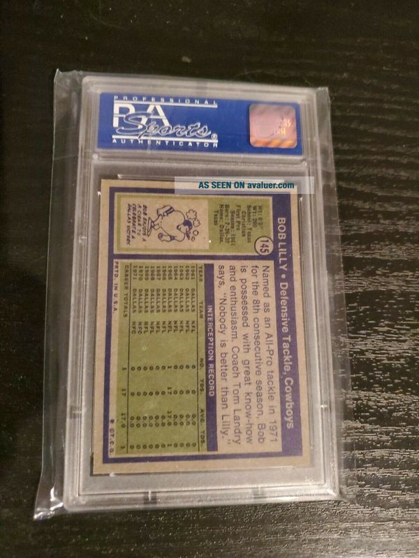 1972 Topps 145 Bob Lilly Dallas Cowboys Vintage Football Card PSA 8 ...