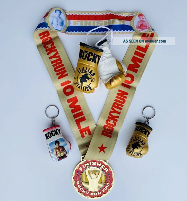 Rocky Balboa Medal Plus Rare Mini Boxing Gloves Combo Set | #47199572