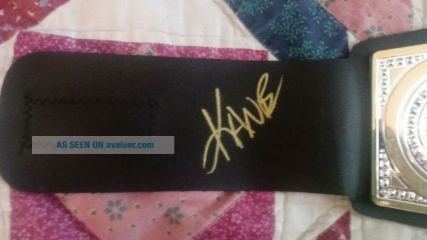 Kane, Rob Van Dam & Mick Foley Signed WWE Championship Toy Belt | #47204150