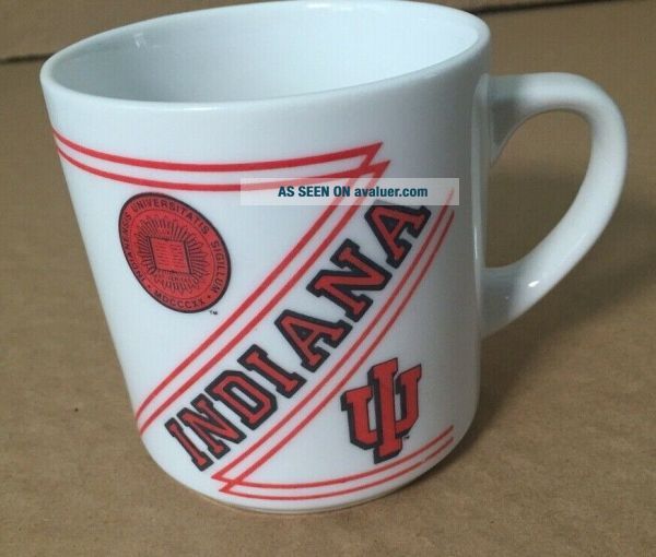 Vintage Indiana University Hoosiers Ceramic Coffee Cup Beverage Mug ...