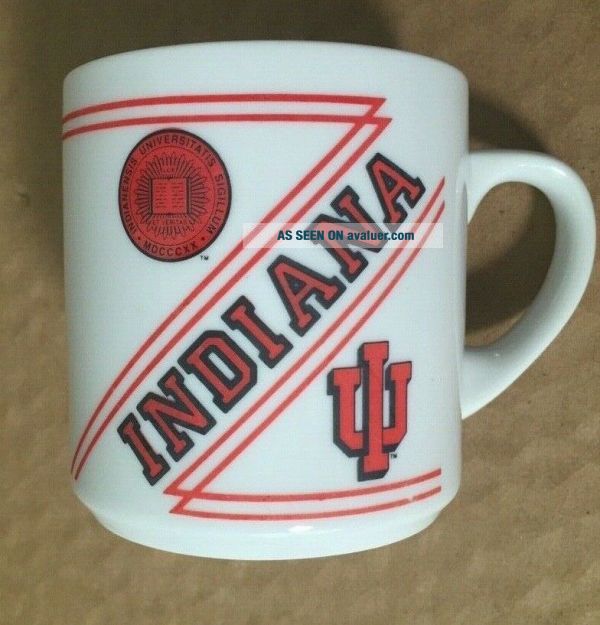 Vintage Indiana University Hoosiers Ceramic Coffee Cup Beverage Mug ...