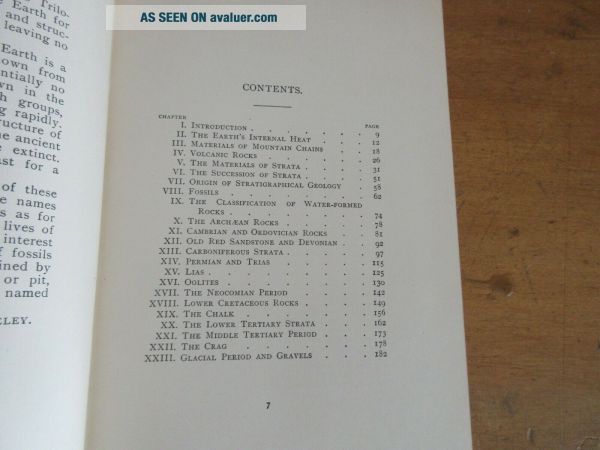Old STORY OF EARTH IN PAST AGES Book GEOLOGY FOSSILS ROCK COAL ANCIENT ...