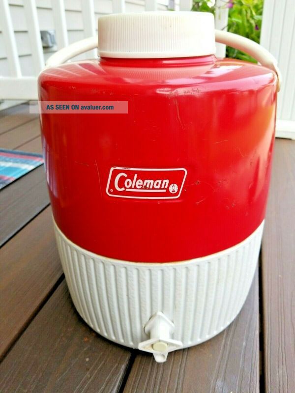Vintage Coleman 2 Gallon Red Jug Thermos W/Original Packaging | #47529111