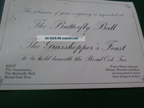 The BUTTERFLY BALL And Grasshopper ' S Feast ALAN ALDRIDGE HC 1ST Ed ...