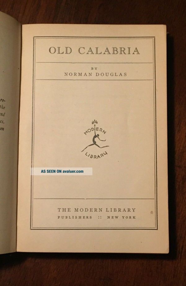 Norman Douglas - Old Calabria - Modern Library 1928 Edition | #47597120