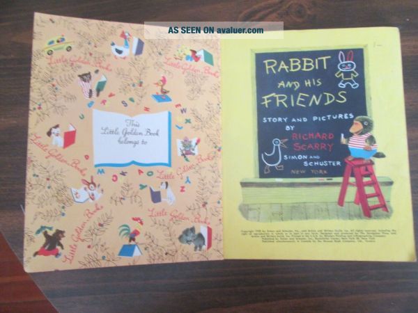 Rabbit And His Friends A Little Golden Book 1953 A Edition Richard ...