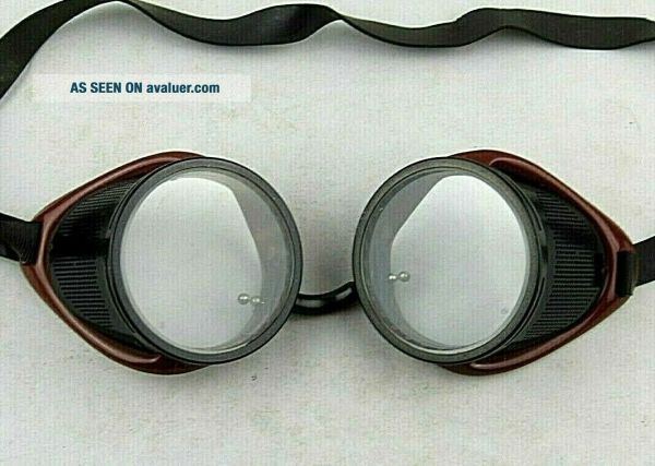 Vintage AO American Optical Round Motorcycle Steam Punk Safety Glasses ...