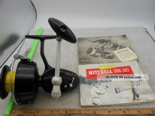 Vintage Garcia MITCHELL 306 Spinning FISHING REEL MADE IN FRANCE WITH ...