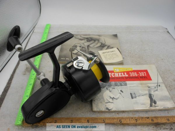 Vintage Garcia MITCHELL 306 Spinning FISHING REEL MADE IN FRANCE WITH ...